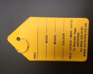 Autotag plastic key tags - motor trade, garages, showrooms & workshops