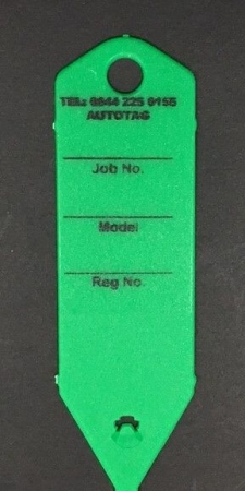 Printed workshop key tags for car showrooms, dealers & auto garages