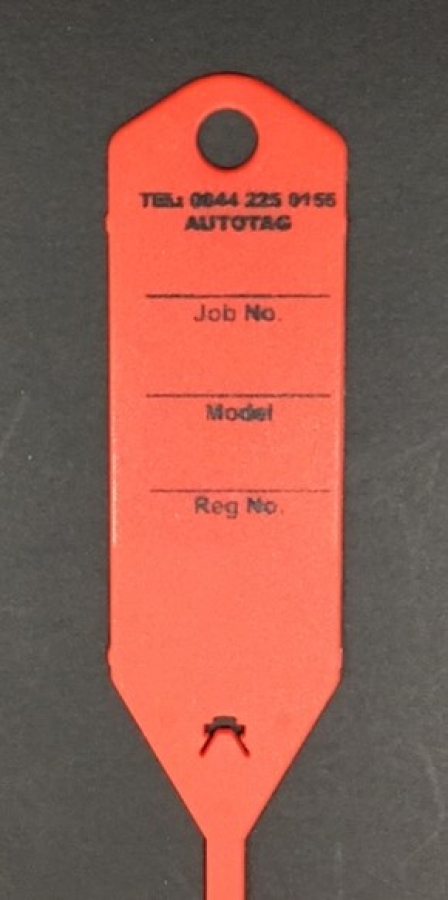 Printed workshop key tags for car showrooms, dealers & auto garages