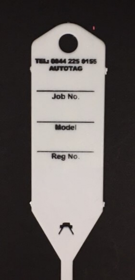 Printed workshop key tags for car showrooms, dealers & auto garages