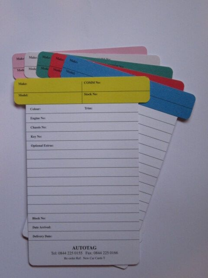 New car T Cards for Autotag Visual Planning Systems.